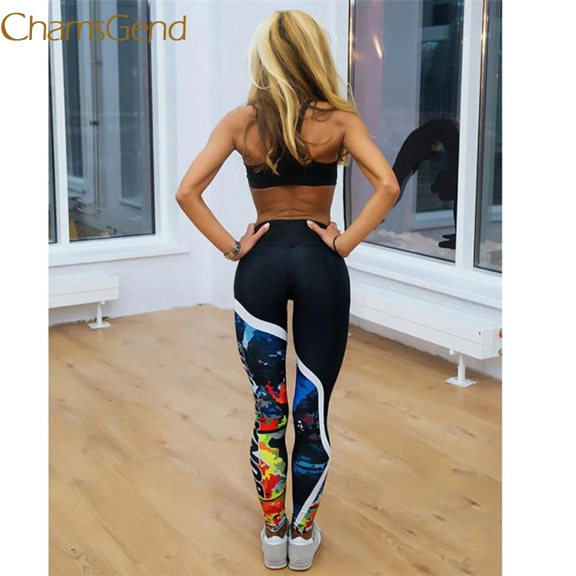 2017 New Durable Hot Leggings Fitnes Workout Women Printted Skinny