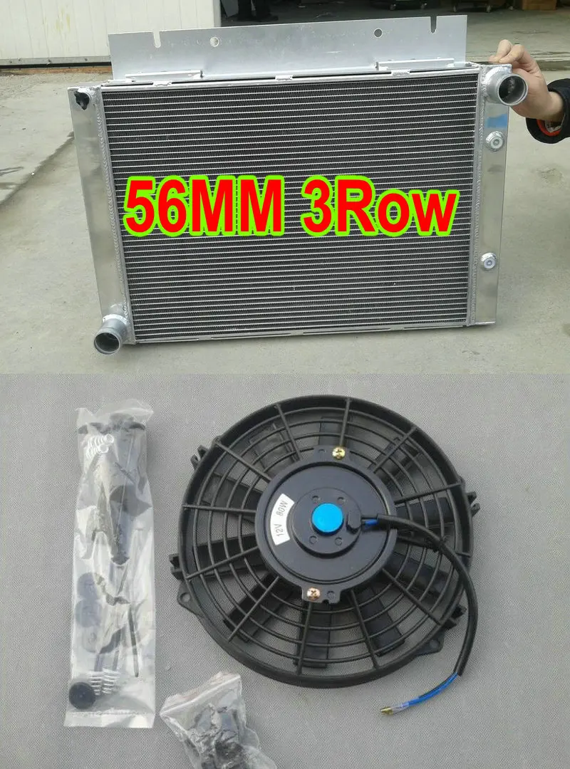 3 Rows Aluminum Radiator + Fan For 1960-1963 Ford Galaxie 500 Xl V8 I6 ...