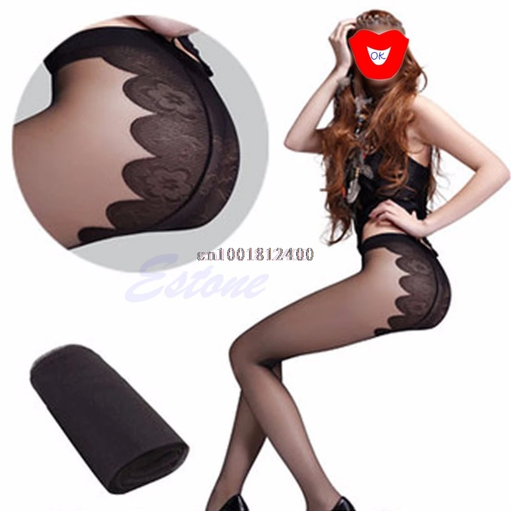 Sexy Semi Sheer Full Foot Thigh Stockings Sheer Pantyhose Panties