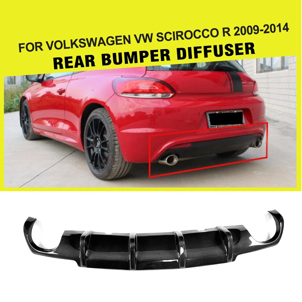 Carbon Fiber / FRP Car Rear Bumper Lip Diffuser for Volkswagen VW ...