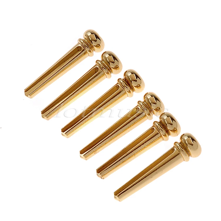Bridge Pins Metal End Pins for Acoustic Guitar Parts Accessories Brass ...