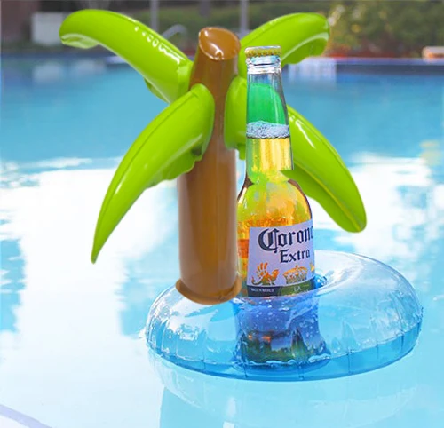 3 Pieces/Set Mini Coconut Tree Drink Holder Inflatable Float Pool ...