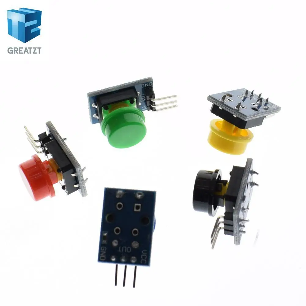 5pcs 12x12mm Big Key Module Big Button Module Light Touch Switch Module With Hat High Level