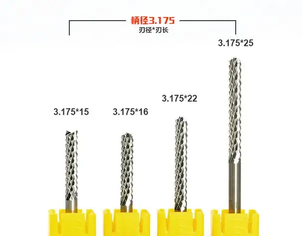 5 peças 4*17mm pcb peixe cortador de moagem traseira, 4mm pcb brocas de ...