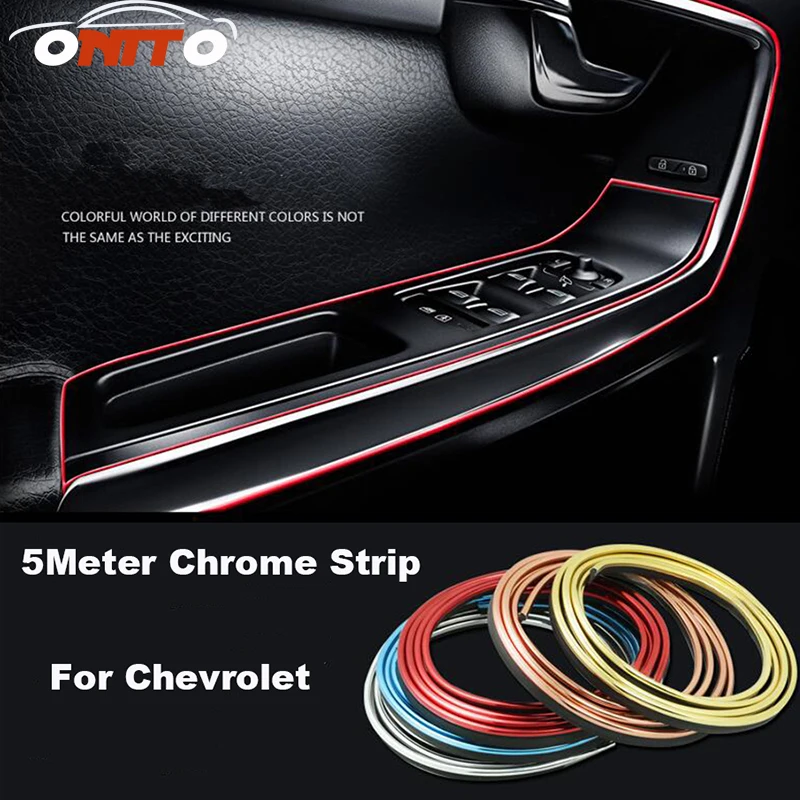 5Meter SZM Chrome Decorative Strips Car Door Gap seal strip For ...