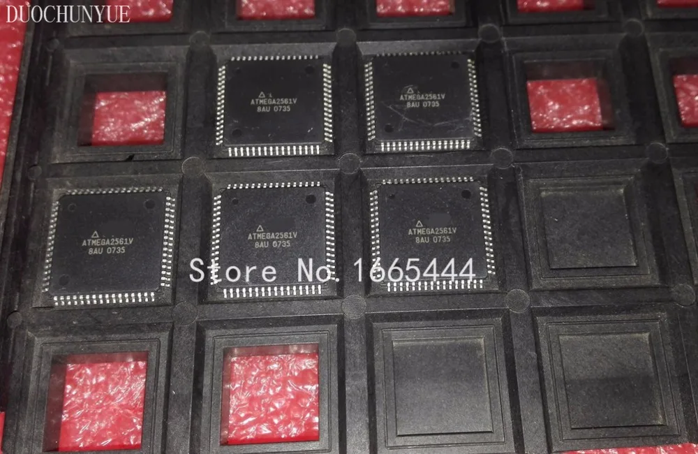 무료 배송! 5 개/몫 ATMEGA2561V 8AU atmega2561v qfp64 오리지널 authen c 및 신규 무료 배송|ic comparator|ic 2ic ...