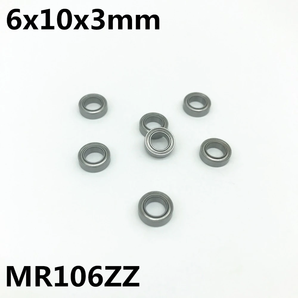 50pcs Mr106zz L-1060zz 6x10x3 Mm Deep Groove Ball Bearing Miniature ...