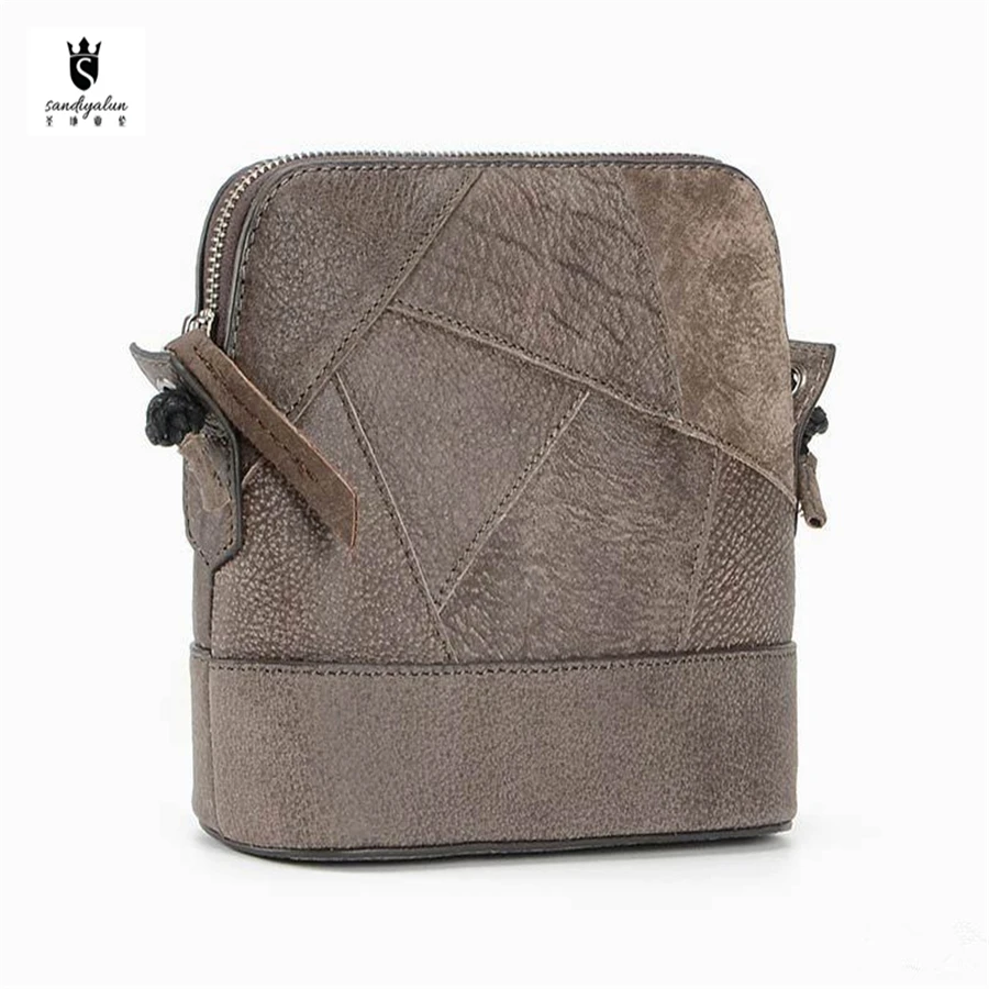 Genuine Leather Shell Bags Women's Handbag Mini Scrub Bags Shoulder Bag ...