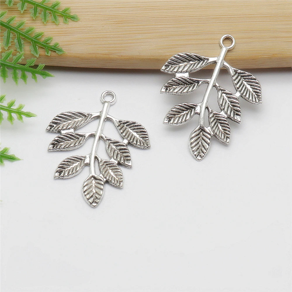 Wholessale 43pcs foliage Charm Antique Silver Plated Charms fit DIY ...