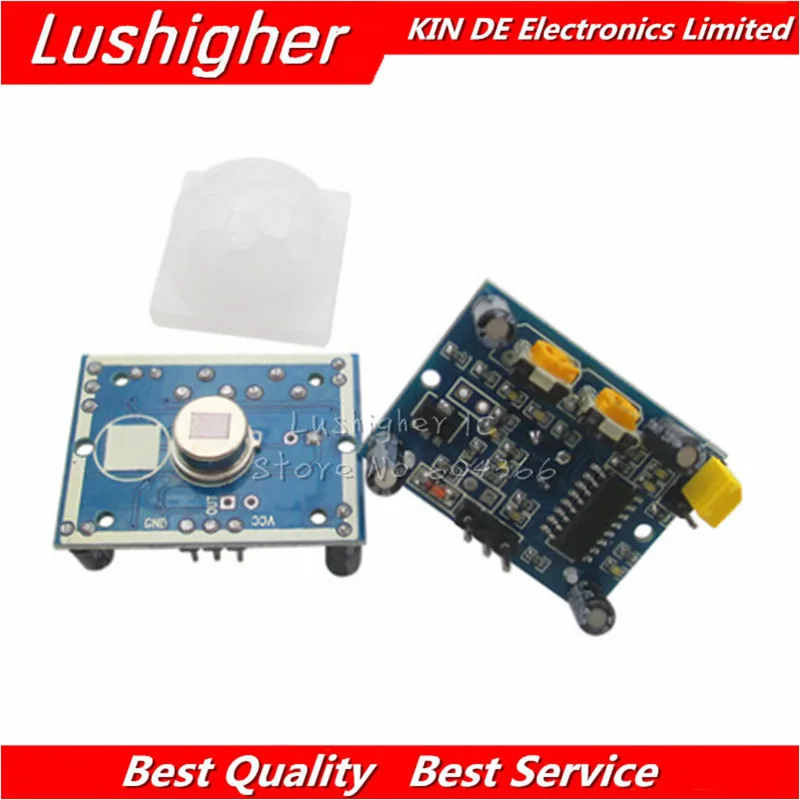 5pcs SR501 HC SR501 Pyroelectric 적외선 PIR 모듈 모션 센서 감지기 모듈을 조정|반도체 집적회로 ...