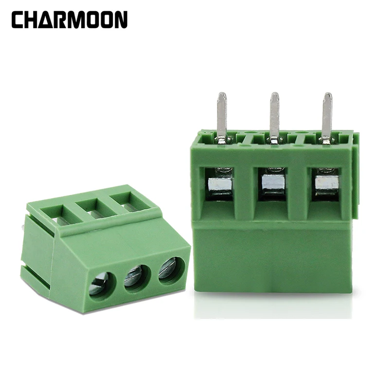 10PCS 20PCS 30PCS PCB Screw Terminal Block 3Pin 5mm Pitch PCB Mount ...