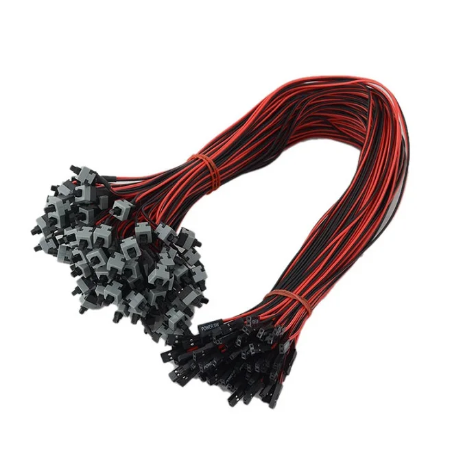 10pcs Reset Switch Power Supply I/o Pc Motherboard Cable Button Switch ...