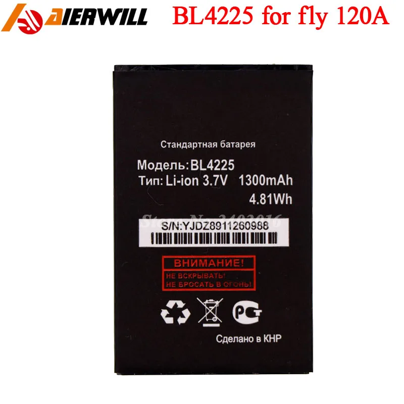 For fly 120A 13Q1C DS107 DS120 Battery BL4225 Accumulator 1300mAh High ...