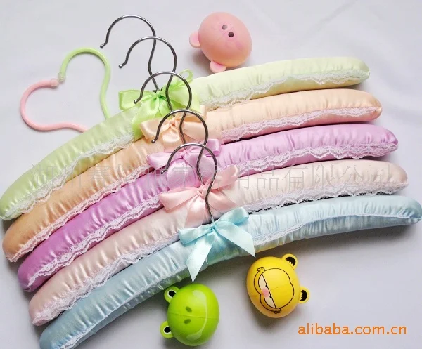 Adult silk wrapped cloth hanger hanger lace wedding gift hanger|lace ...