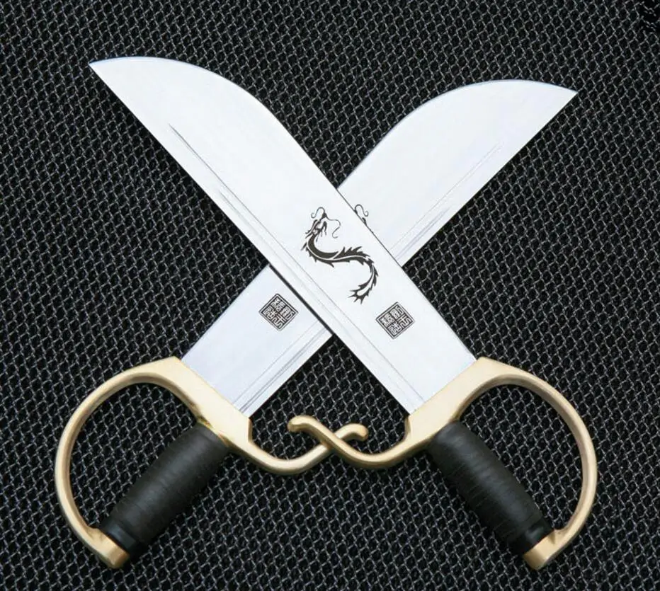 New Chinese Wing Chun Bart Cham Dao Knives Knife Short Sword Stainless ...