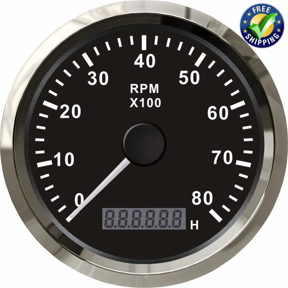 Pack of 1 85mm Tachometers 0 8000RPM Rev Counters Revolution Meters ...