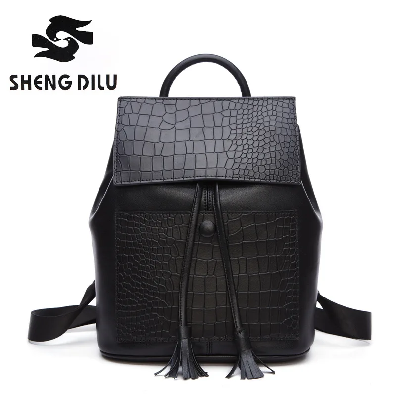 Women Drawstring Backpack High Quality Genuine Leather Bag Mochila ...
