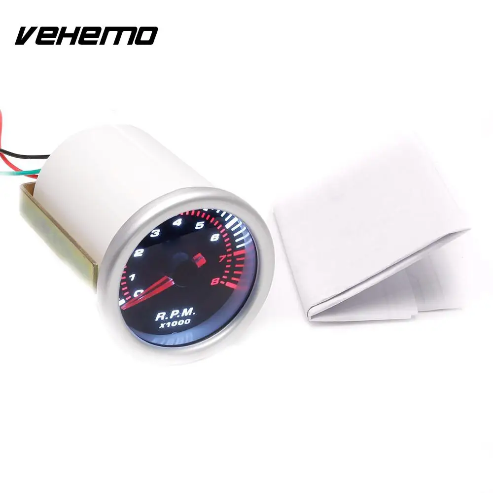 Cars Motormeter Tachometer Gauge Modified Instrument Universal ATV Gray ...