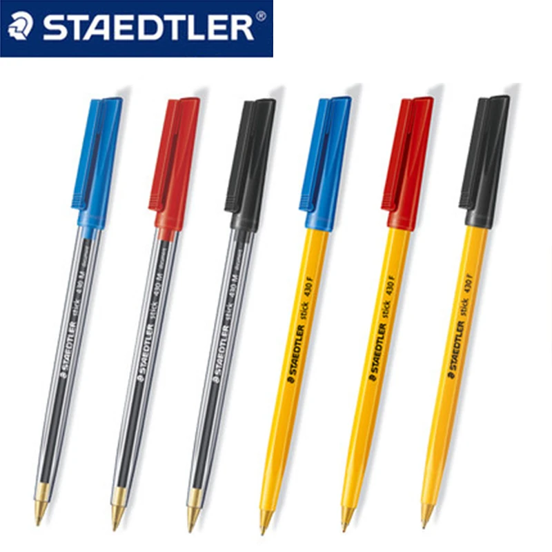 Staedtler Stick 430 M Ballpoint Pen 0.7mm 10pcs/lot Red Blue Black ...