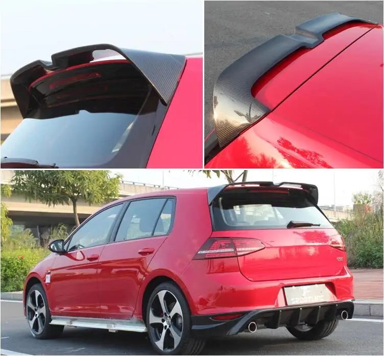 Carbon Fiber CAR REAR WING TRUNK LIP SPOILER FOR Volkswagen VW GOLF 7 7 ...