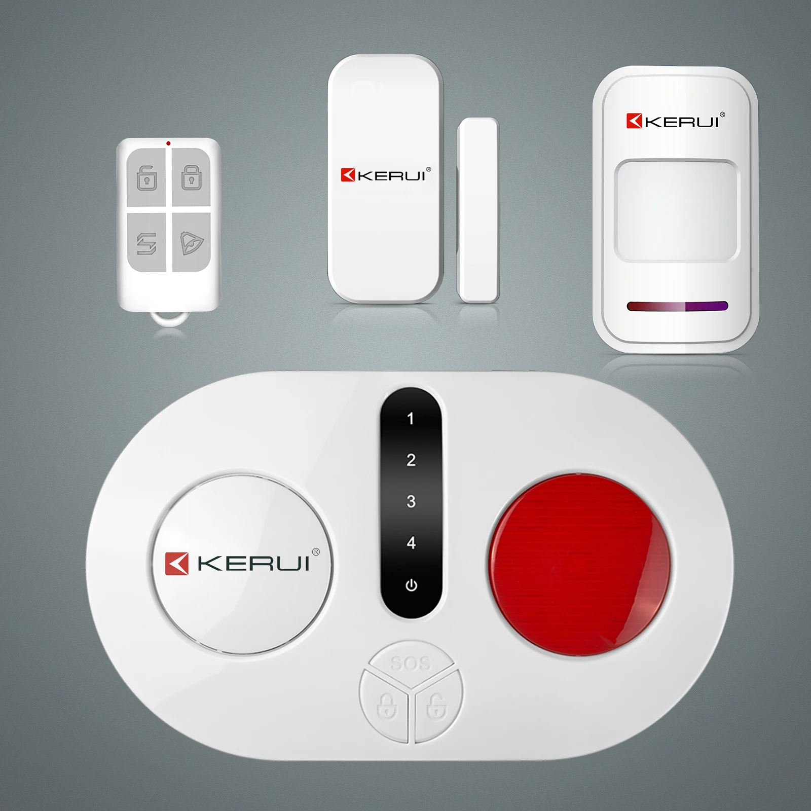 Wireless AC/DC Field Strobe Siren System For Home Office Security Fire ...