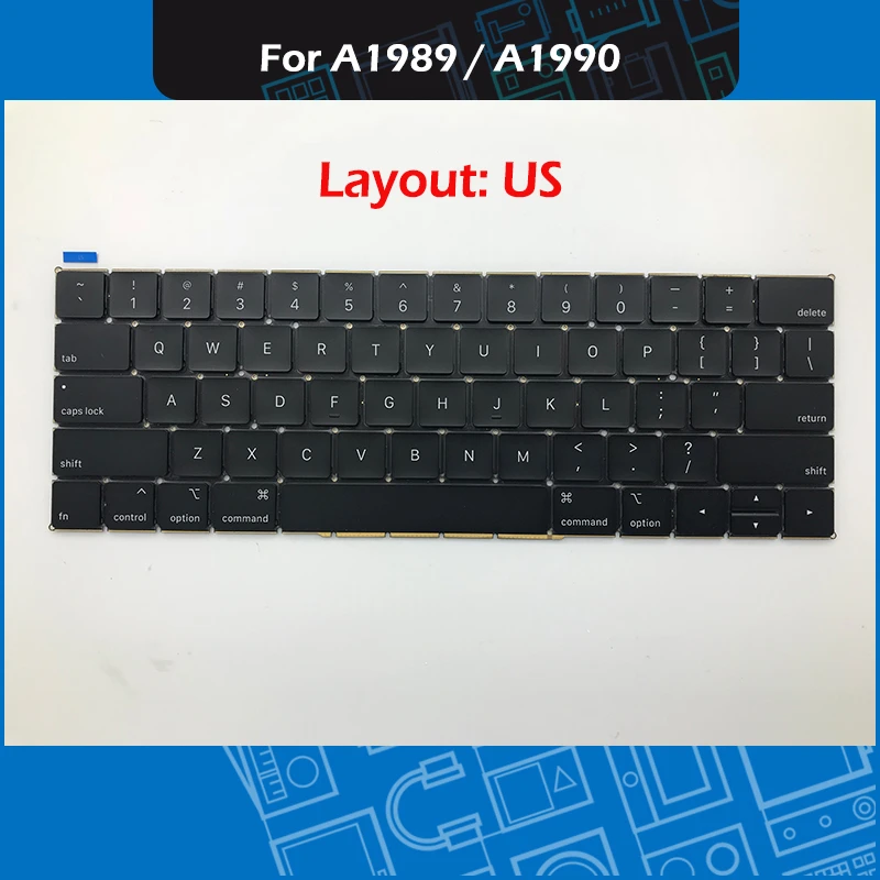 New A1990 A1989 Keyboard Us Layout For Macbook Pro Retina 13" A1989 15 ...