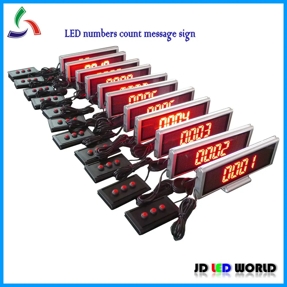 LED Numbers Count Display Screen LED Counter 4 Digital Number Counting ...
