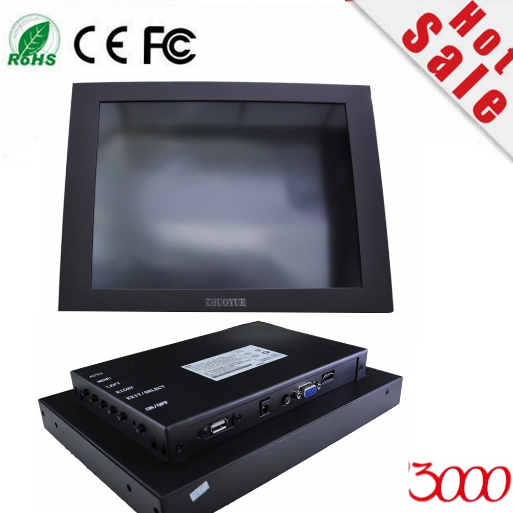 hot-sale-10-Inch-Black-Metal-Casing-Equipment-Ipc-Open-Frame-Resistive ...