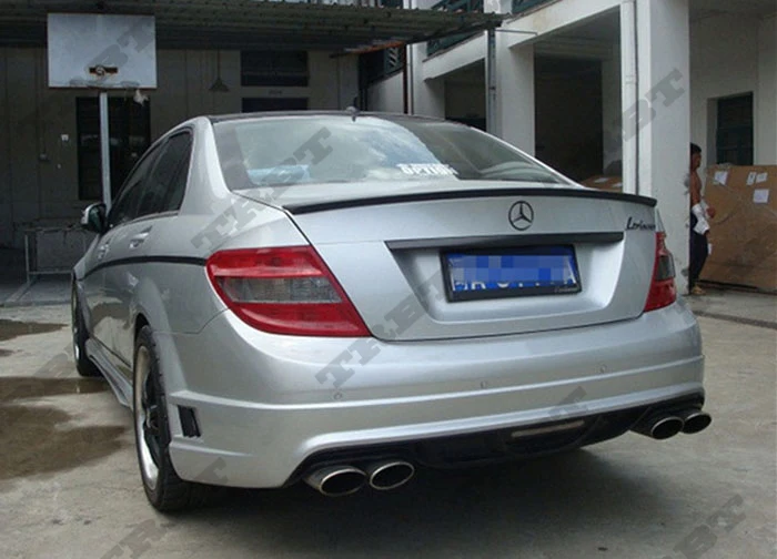 W204 Wing Spoiler C200 OEM Style Carbon Trunk Wing C230 Boot lid Case ...