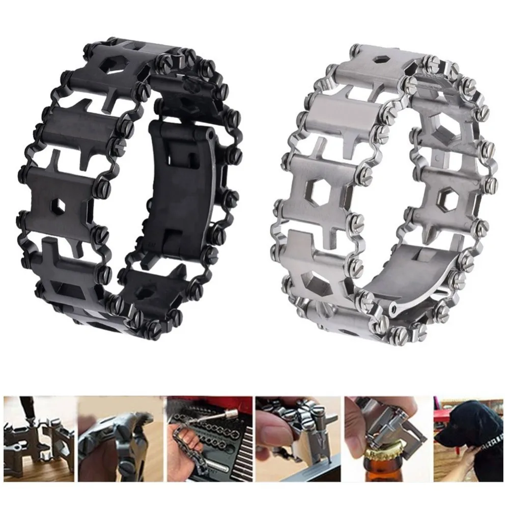 29 in 1 Multi Tool Bracelets Multifunction Repair Bracelet Outdoor Bolt ...