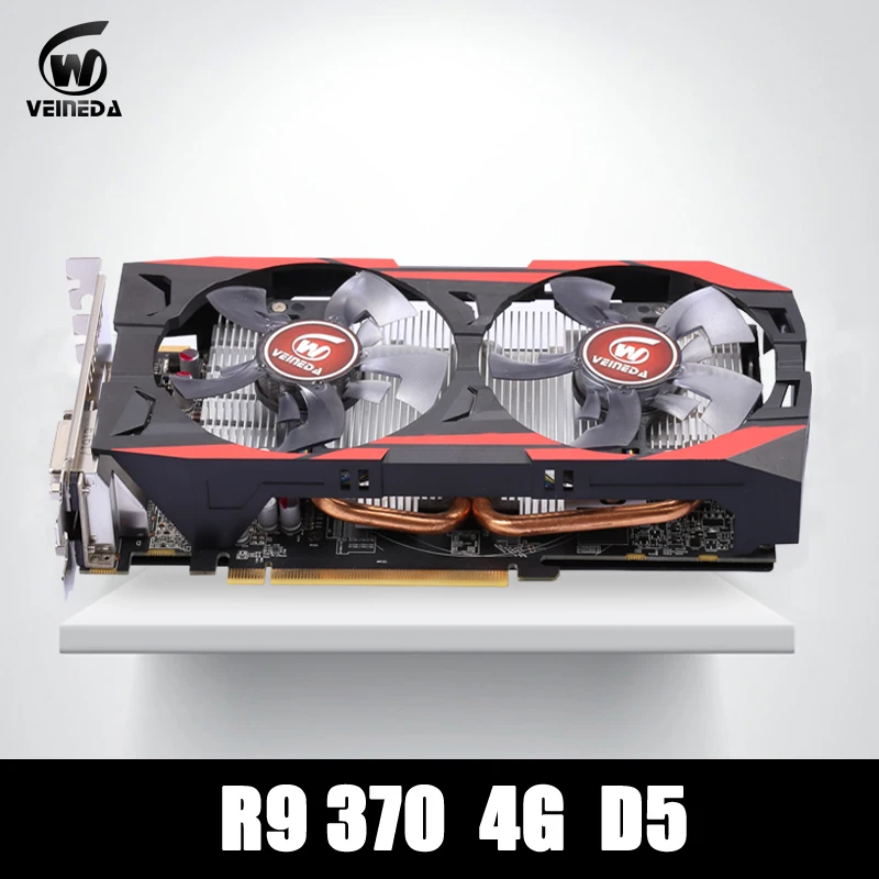 การ์ด100% Original R9 370 4GB 256Bit GDDR5กราฟิกการ์ดสำหรับATI Radeon ...