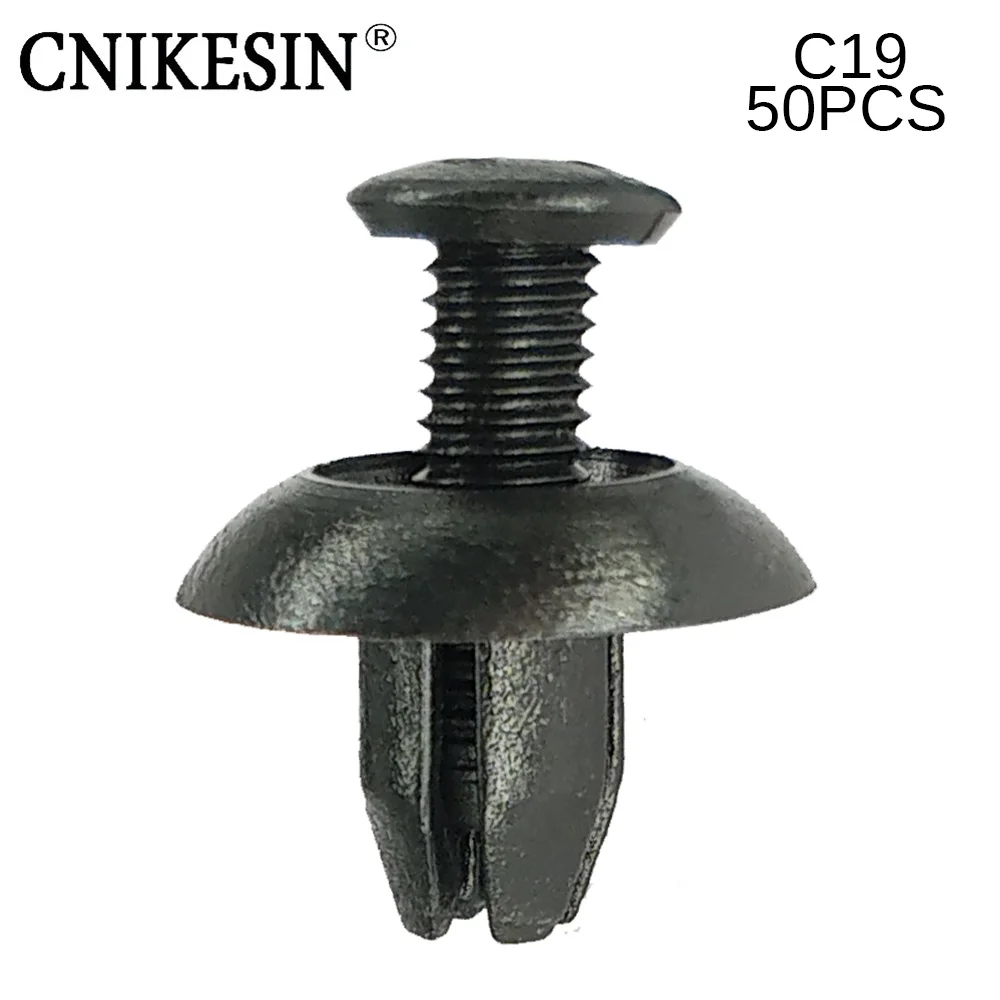 CNIKESIN 50PCS C19 7.5mm Hole Car Nylon Clips Fastener Screw Auto ...