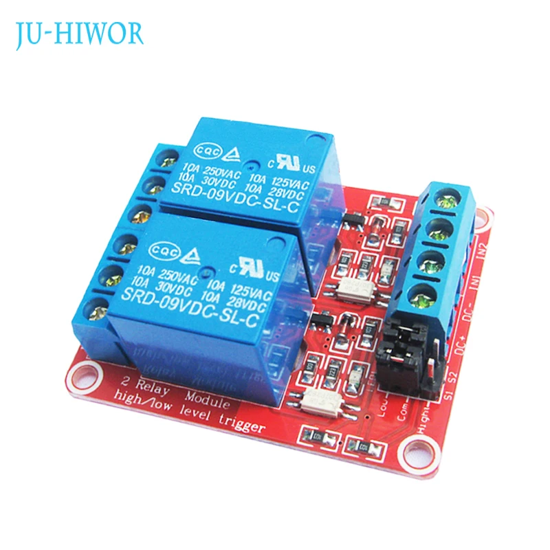 5v 2 Channel Relay Driver Module With Optocoupler Isolation High And ...