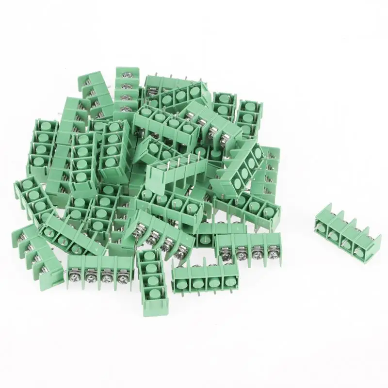 40 pcs Terminal Block 4 pin Terminal Connector 7.62mm Spacing PCB ...
