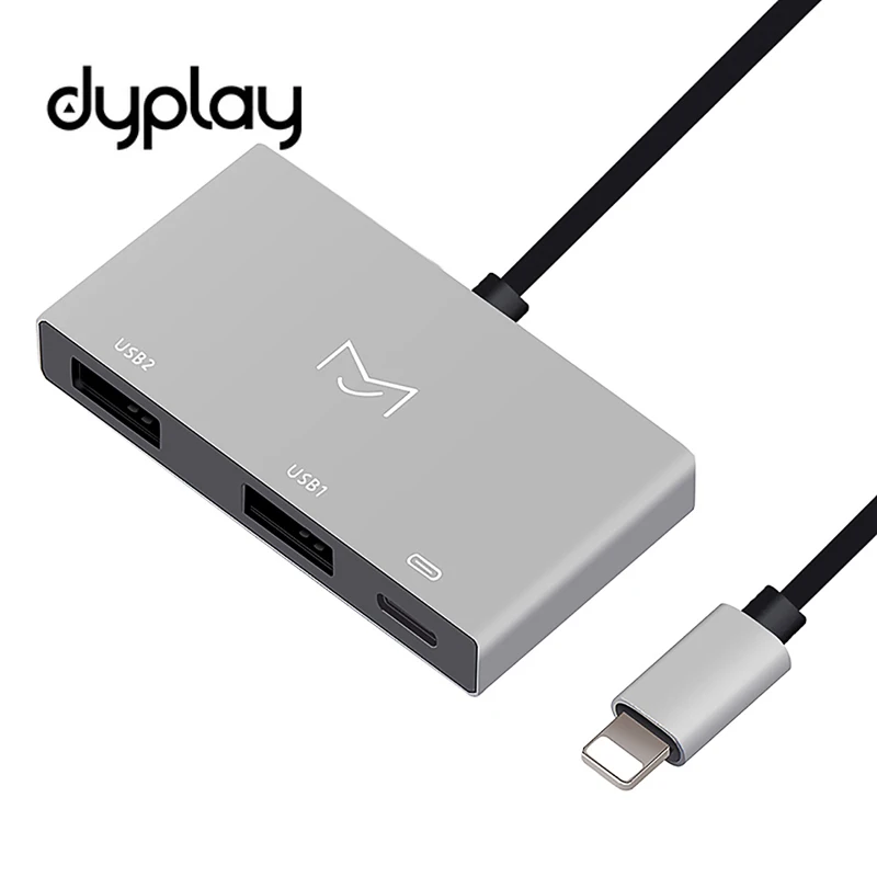 Double USB A Port Female Adapter Cable With 8Pin Power Interface ...