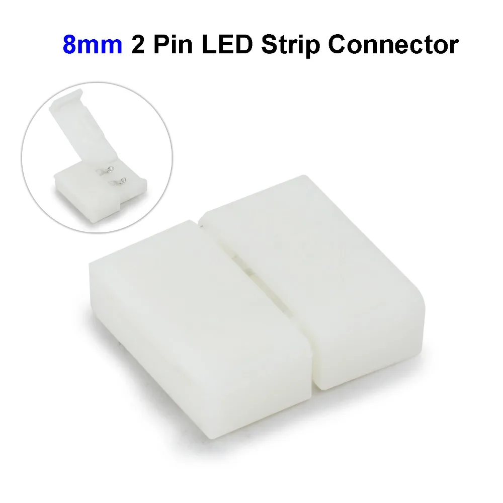 8mm 2 Pin Connectors For SMD 3528 3014 Single Color LED Strip LED PCB ...