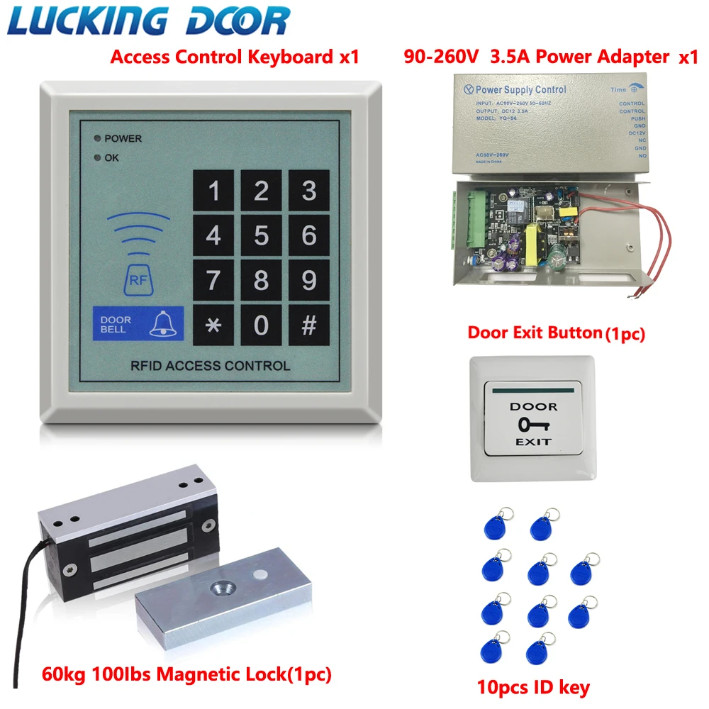 RFID-125KHz-Proximity-Card-Door-Access-Control-Kit-Entry-Keypad-Opener ...