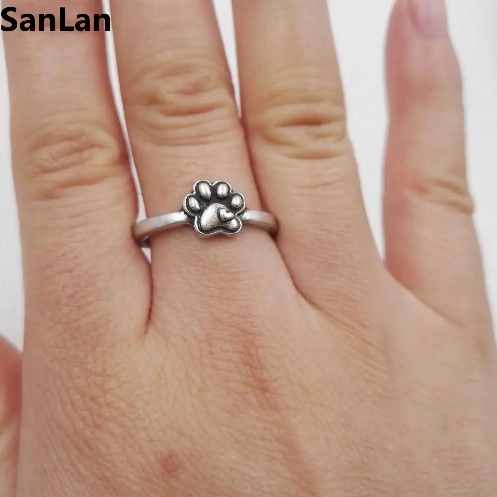 Dog paw print rings - createsere