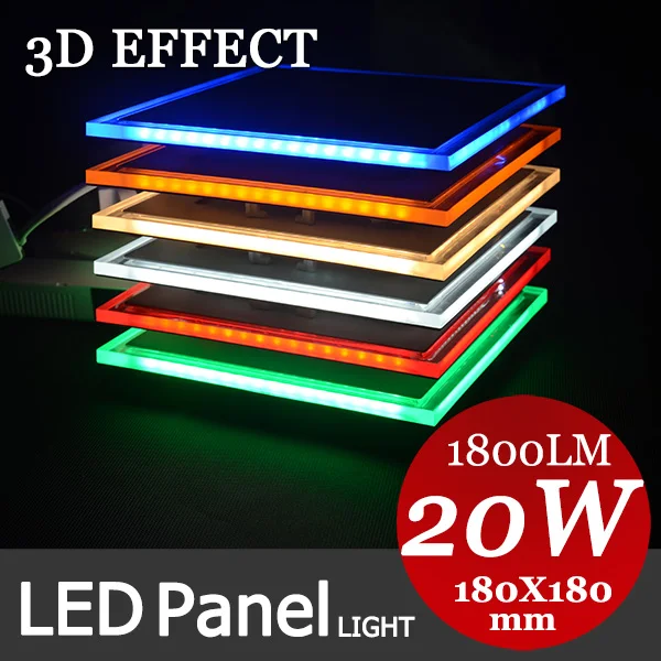 20w 3d Effect Round Acrylic Led Panel Light Led Recessed Ceiling Panel ...