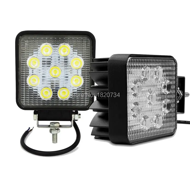 2 Stuks 27W Led Led Truck Lichten Auto Rijden Lichten Lamp Drl Mistlamp ...