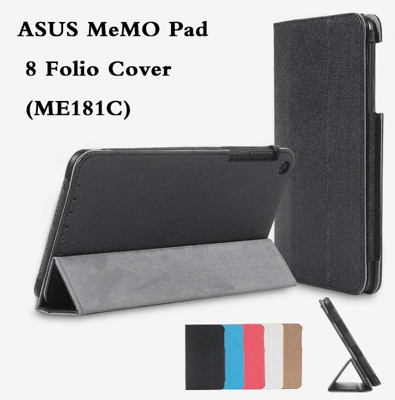 PU Leather Case Smart Case with Folio Cover for MeMO Pad 8 (ME181C ...
