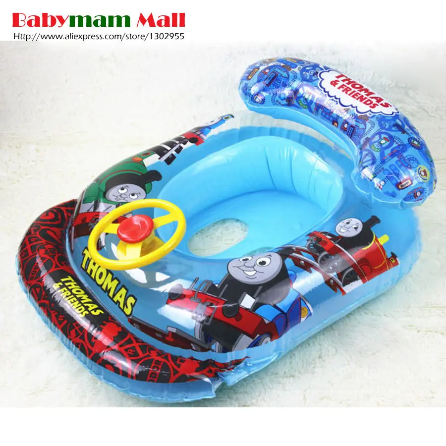Thomas friends Cartoon Baby Swimming Seat Ring Kids Inflatable Pool ...