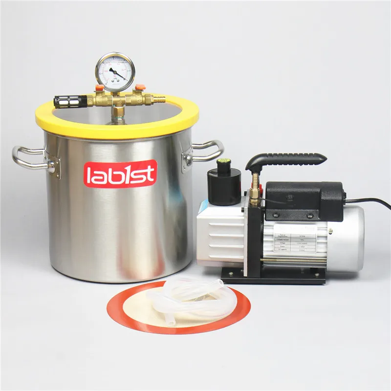 3.2 Gal (12.3l) Vacuum Chamber Kit With 2.5 Cfm (1.4l/s) 110v Vacuum ...