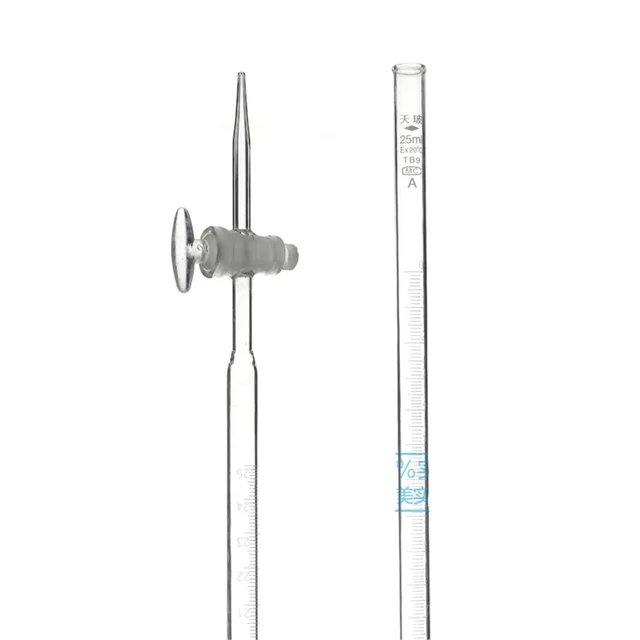 25ml Transparence Buret Acid Burette with Glass Stopcock with scales ...