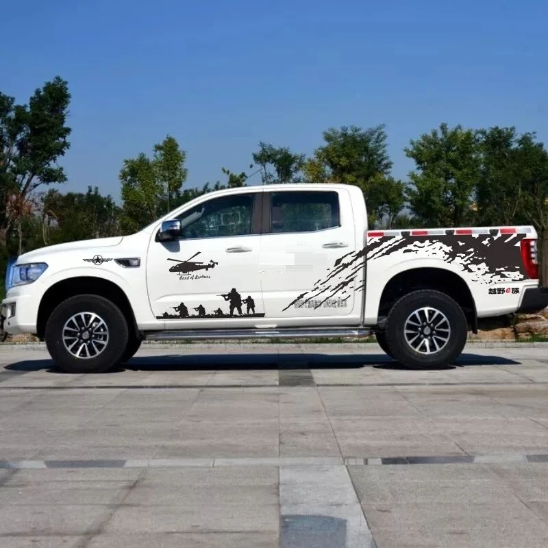 WHOLE-BODY-STICKER-KK-MATERIAL-FOR-HILUX-VIGO-RVEO-L200-PICKUP-CAR-SIDE ...