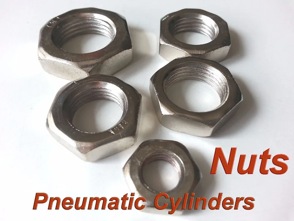 2 Pcs Pneumatic Cylinders Screw Nuts M6x1.0mm M8x1.25mm M10x1.25mm ...