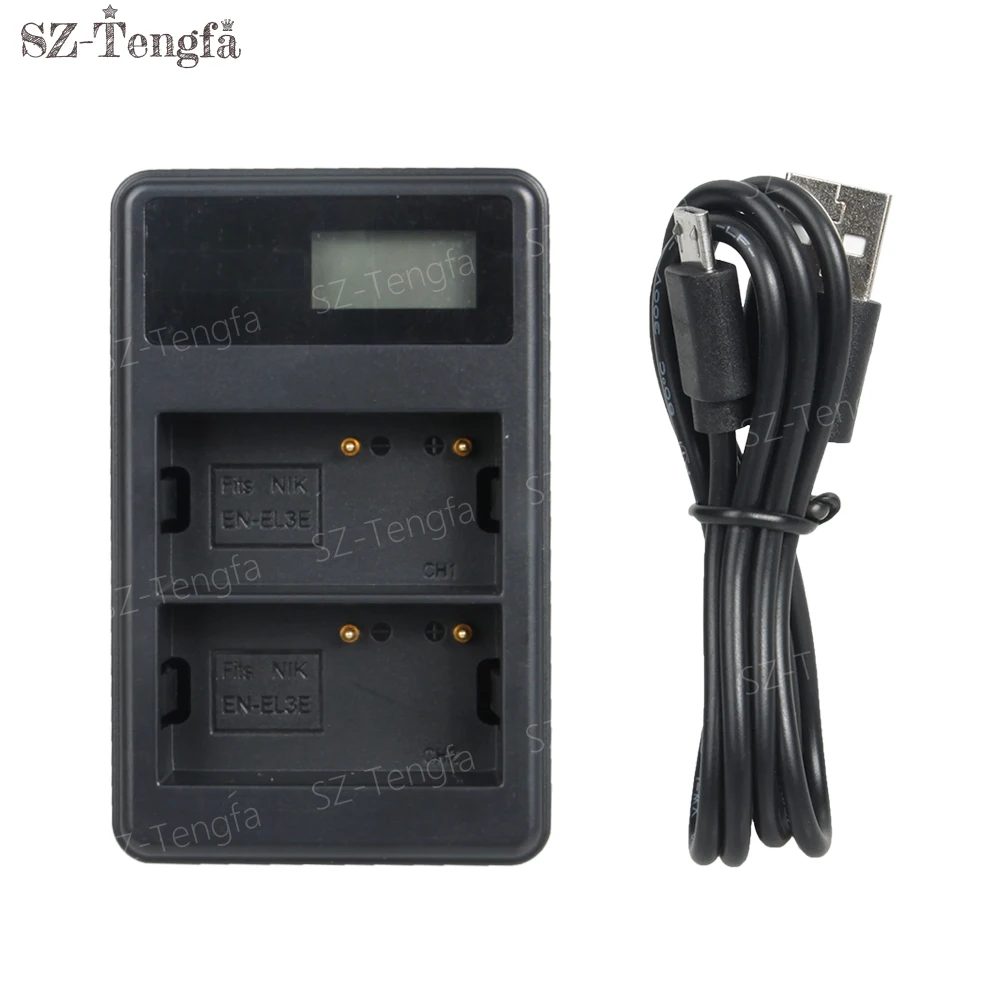 EN EL3E cargador dual USB para NIKON D80 D90 D200|charger for nikon ...