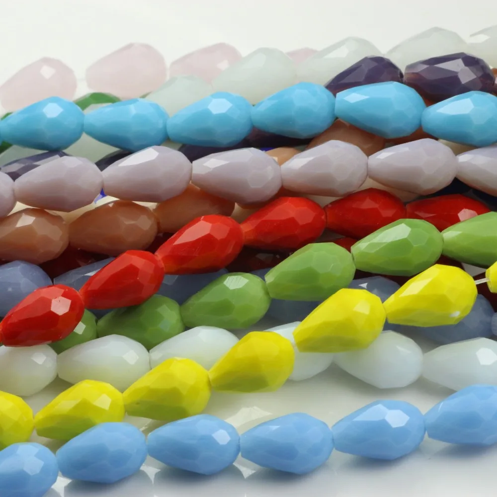 45Pcs-Lot-10x15mm-Chinese-Crystal-Glass-Teardrop-Beads-With-Vertical ...