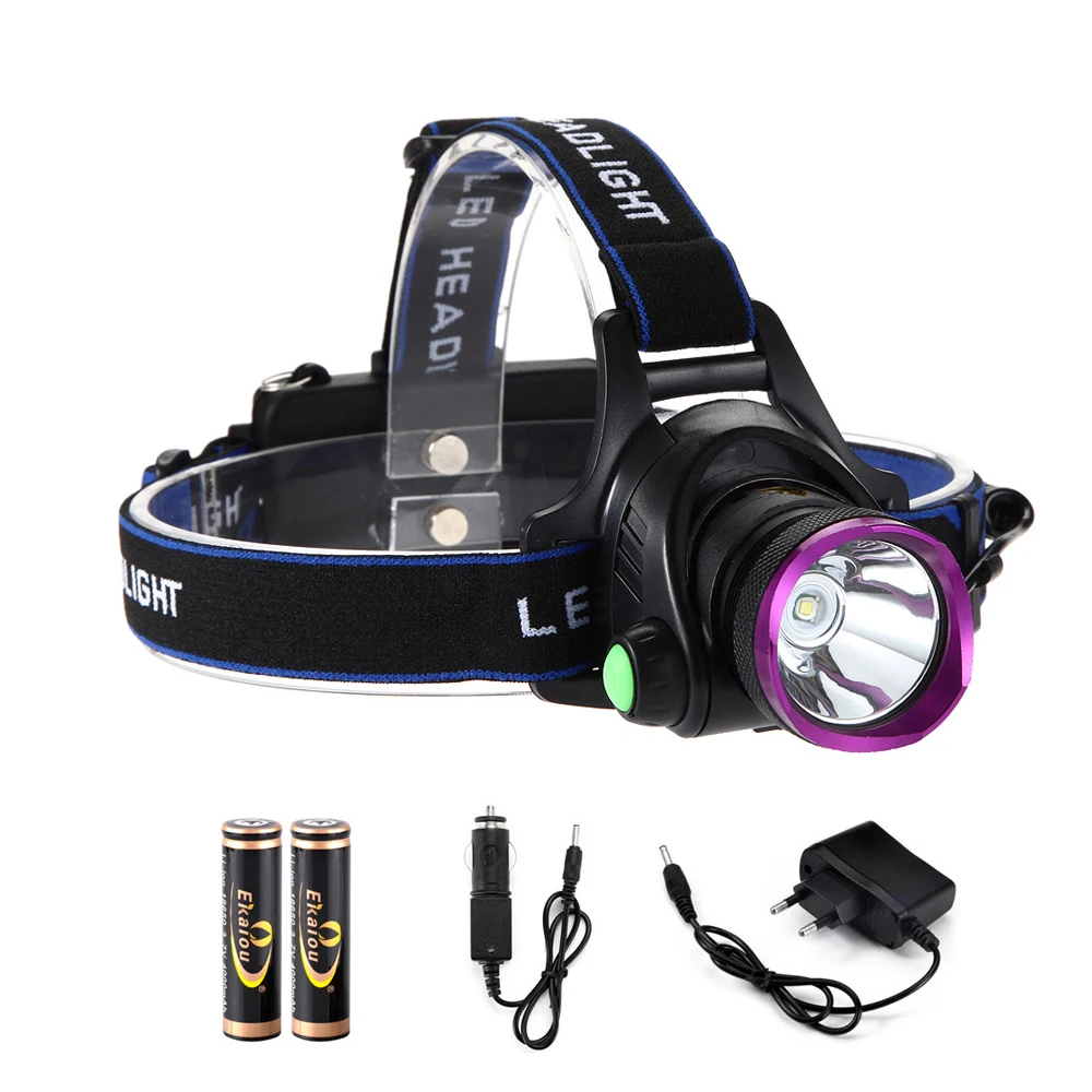 Waterproof LED Headlamps rechargeablea XML T6 12W 6000 lumens led ...