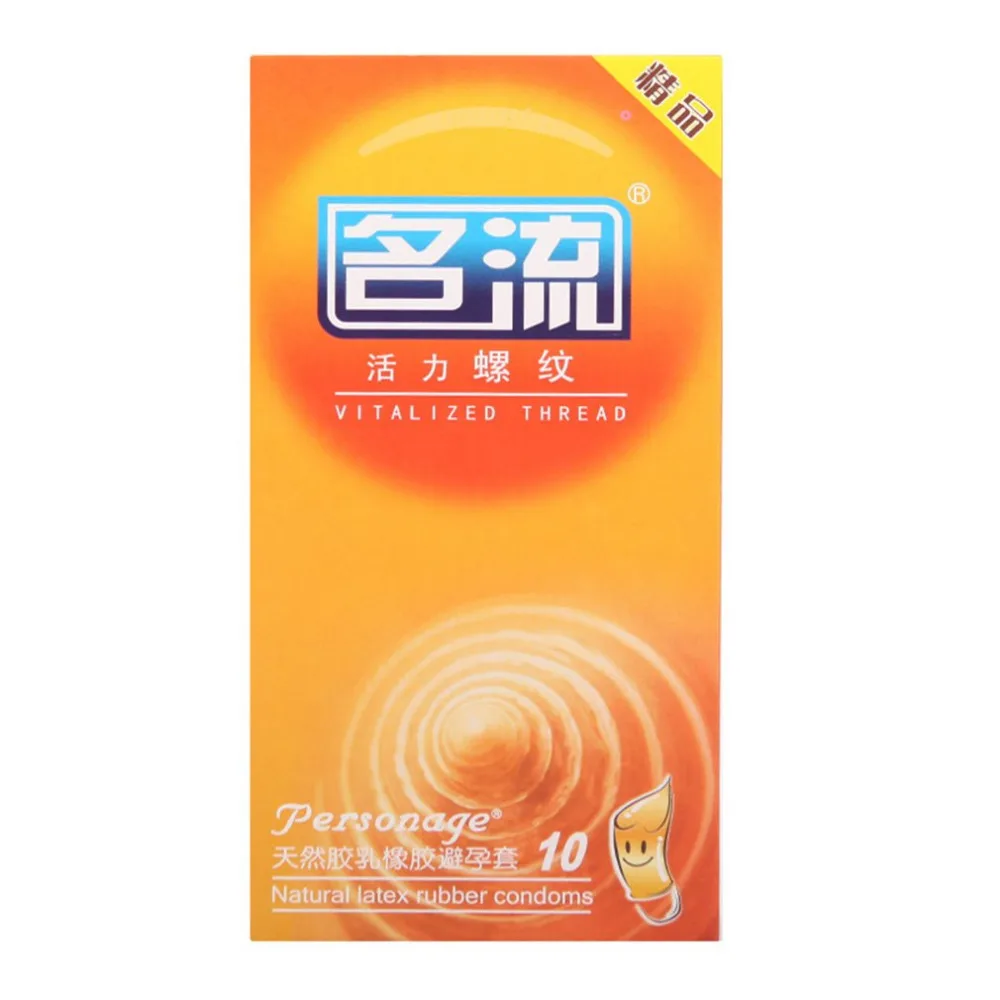 50 Pcs (5 boxes) Lemon Flavor Condoms Mingliu Vitalized Thread Strong ...